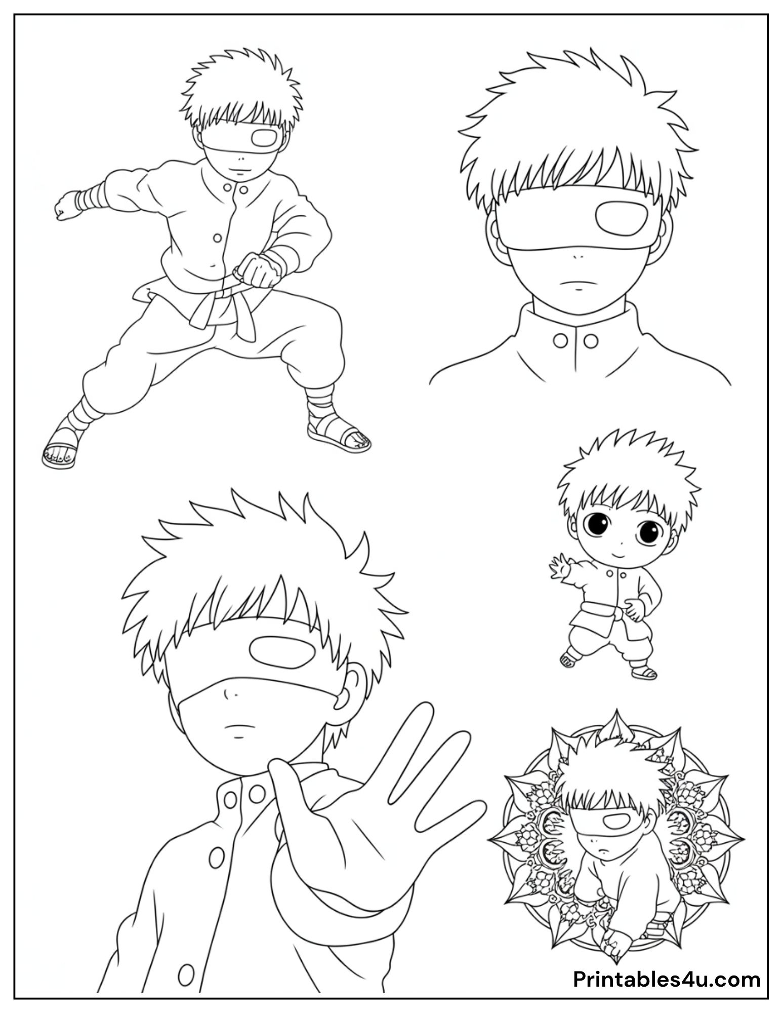 Free Printable Gojo Coloring Page - Printables4U