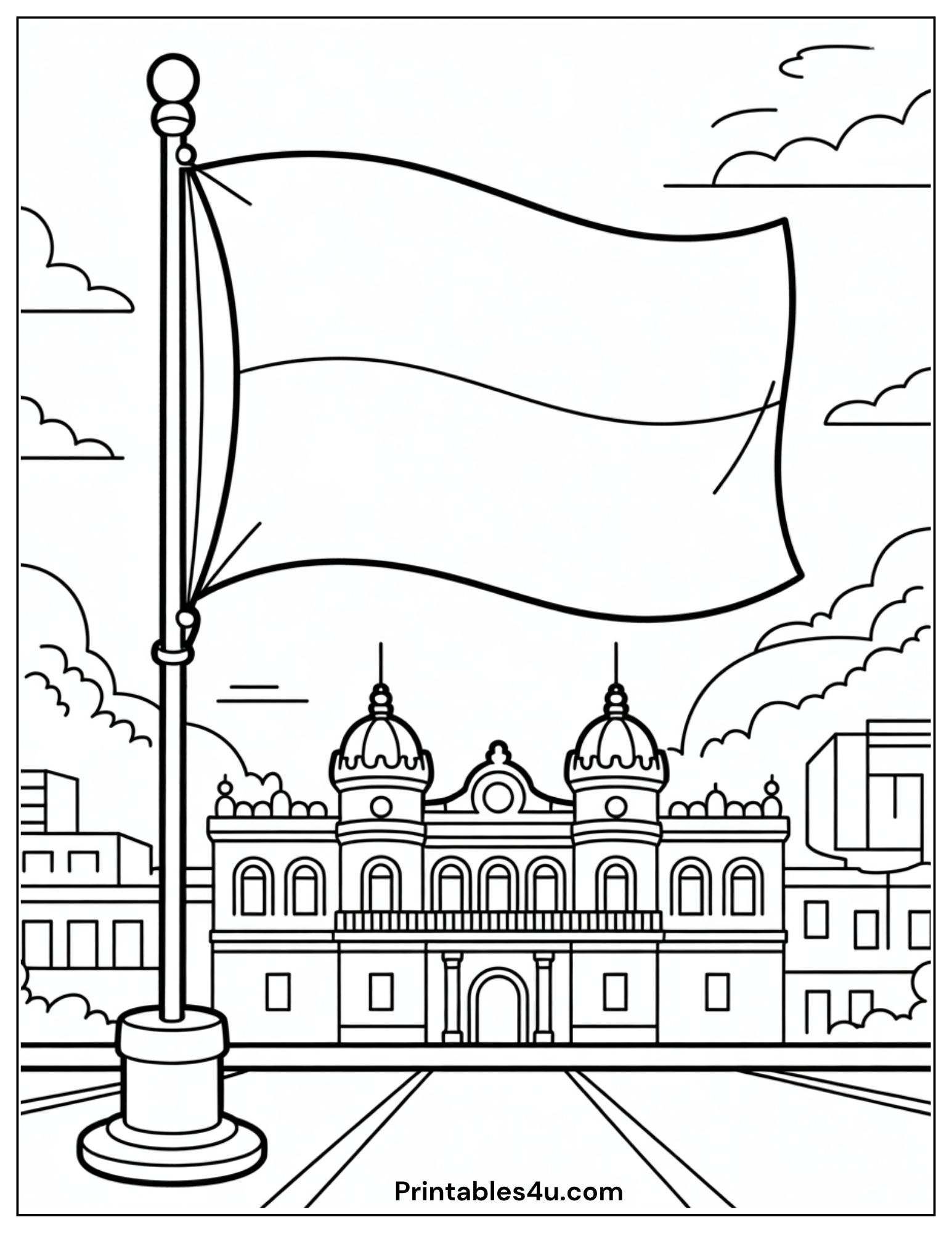 Monaco Flag Coloring Page for Kids (15 Free Printable PDF) - Printables4U